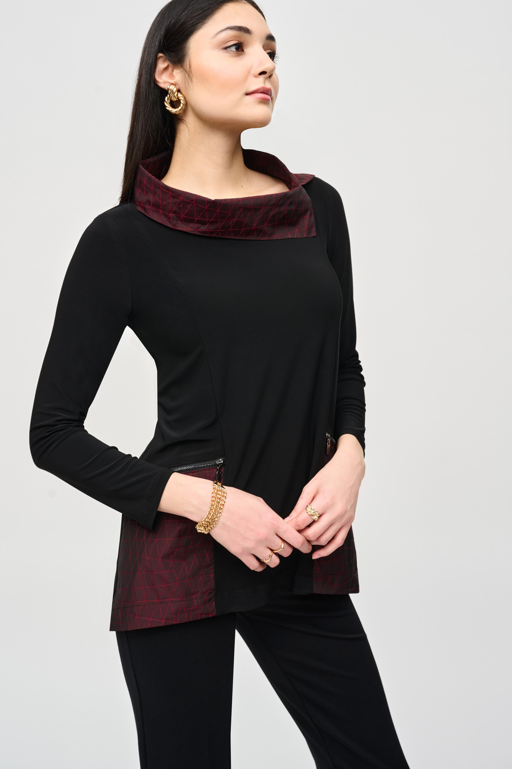 Shop Joseph Ribkoff Black & Red Tunic - 243195 | Vanity Fair